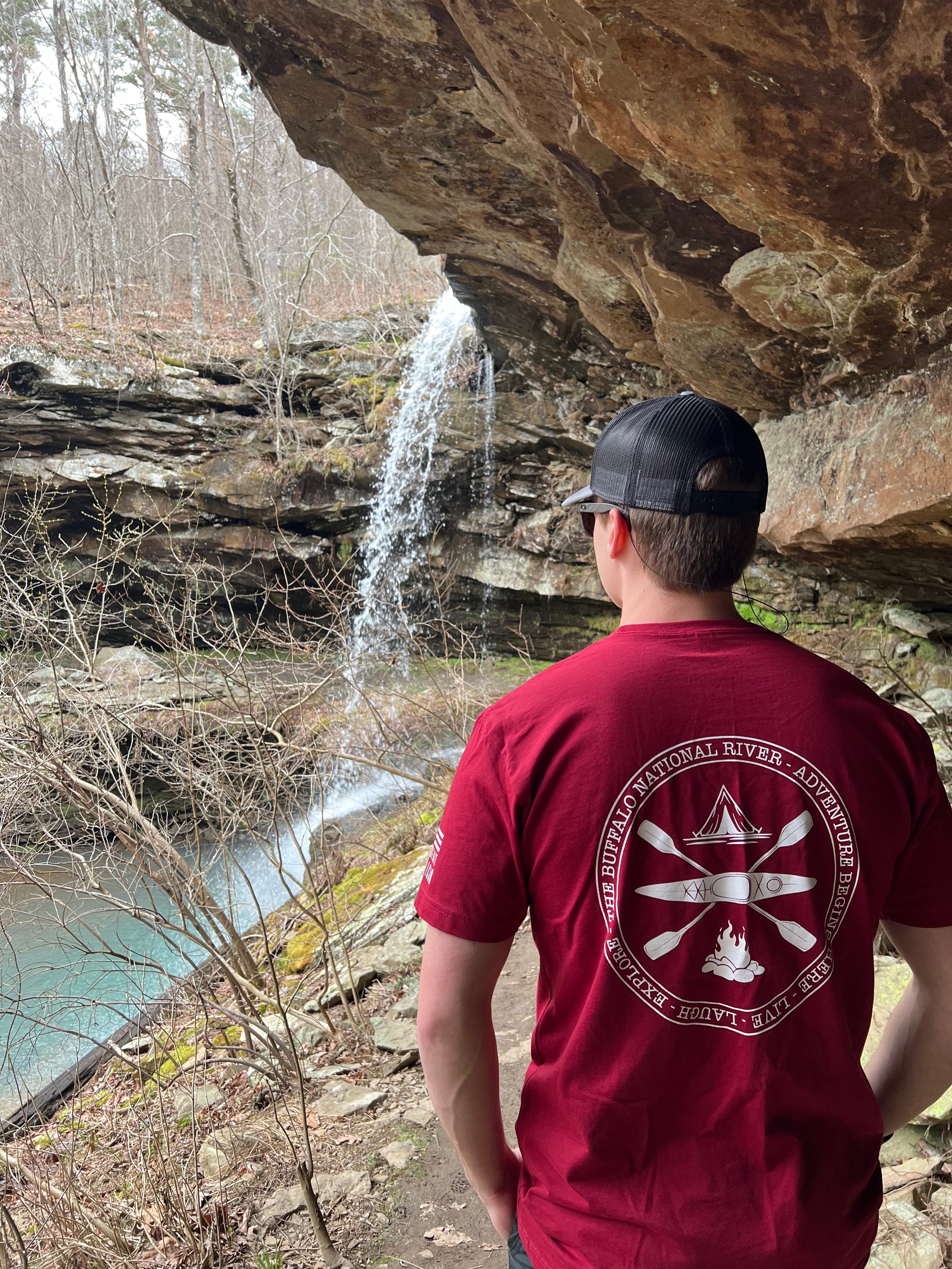 Steadfast American - Buffalo National River, Kayak, T-Shirt