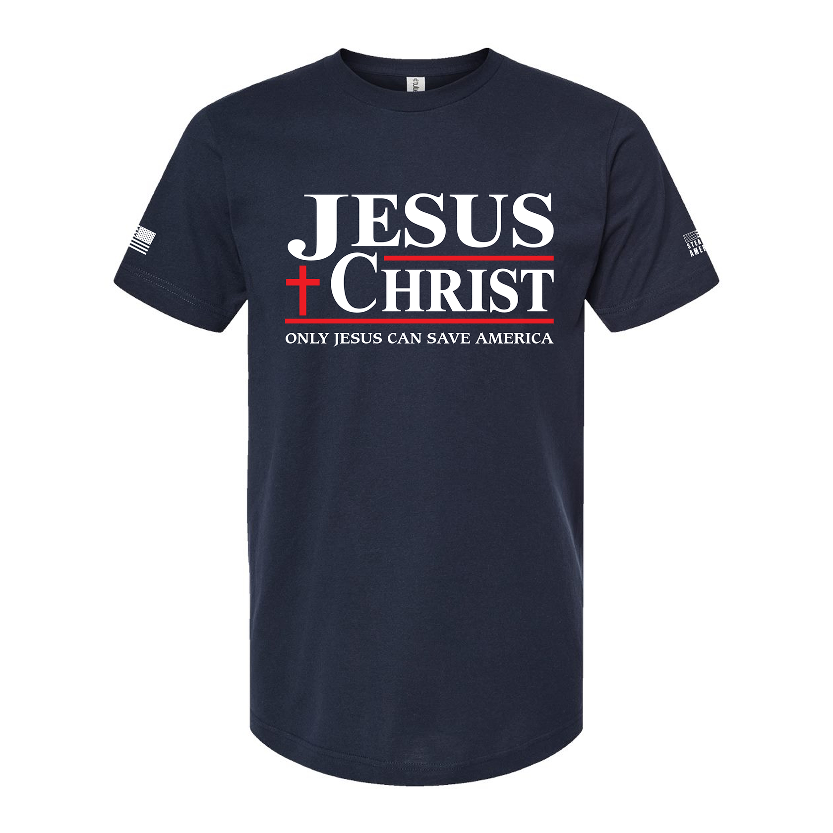 Only Jesus Can Save America T-Shirt | Patriotic Christian Statement Tee ...